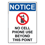 Cell Phone - OSHA Cell Phone Signs and Labels