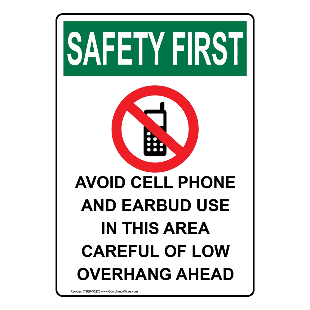 Portrait Cell Phone Use Is Prohibited Sign With Symbol NHEP-50285