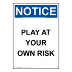 Parks/Recreation - Playground Signs and Labels