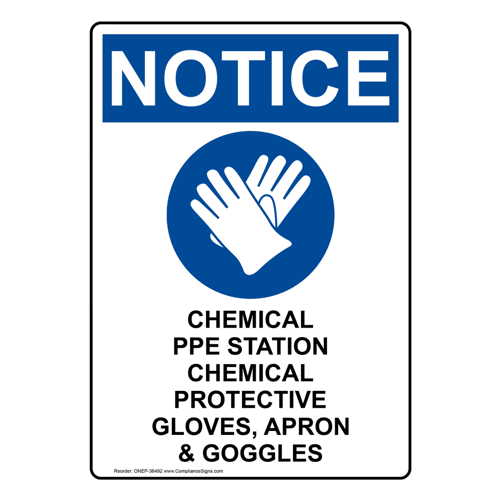OSHA Chemical PPE Station Chemical Sign With Symbol ONE-36492