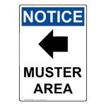 Fire/Emergency - OSHA Muster Point Signs and Labels