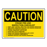 Industrial Notices - OSHA Crane Safety Signs and Labels