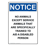 Accessibility - Service Animal Signs and Labels