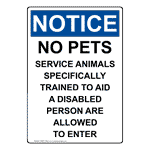 Accessibility - Service Animal Signs and Labels