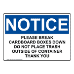 Environmental - Trash/Litter - Standard Trash Signs and Labels