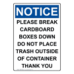 Environmental - Trash/Litter - Standard Dumpster Signs and Labels