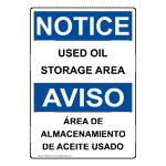 Chemical - Used / Waste Oil Signs and Labels