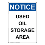 Chemical - Used / Waste Oil Signs and Labels