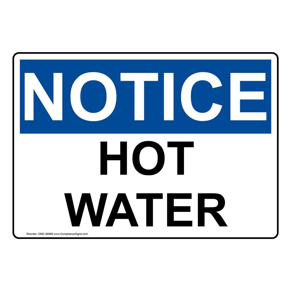 OSHA Hot Water Sign ONE-36669