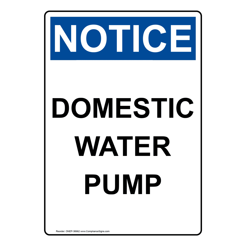 Portrait OSHA Water Line Sign ONEP-36800