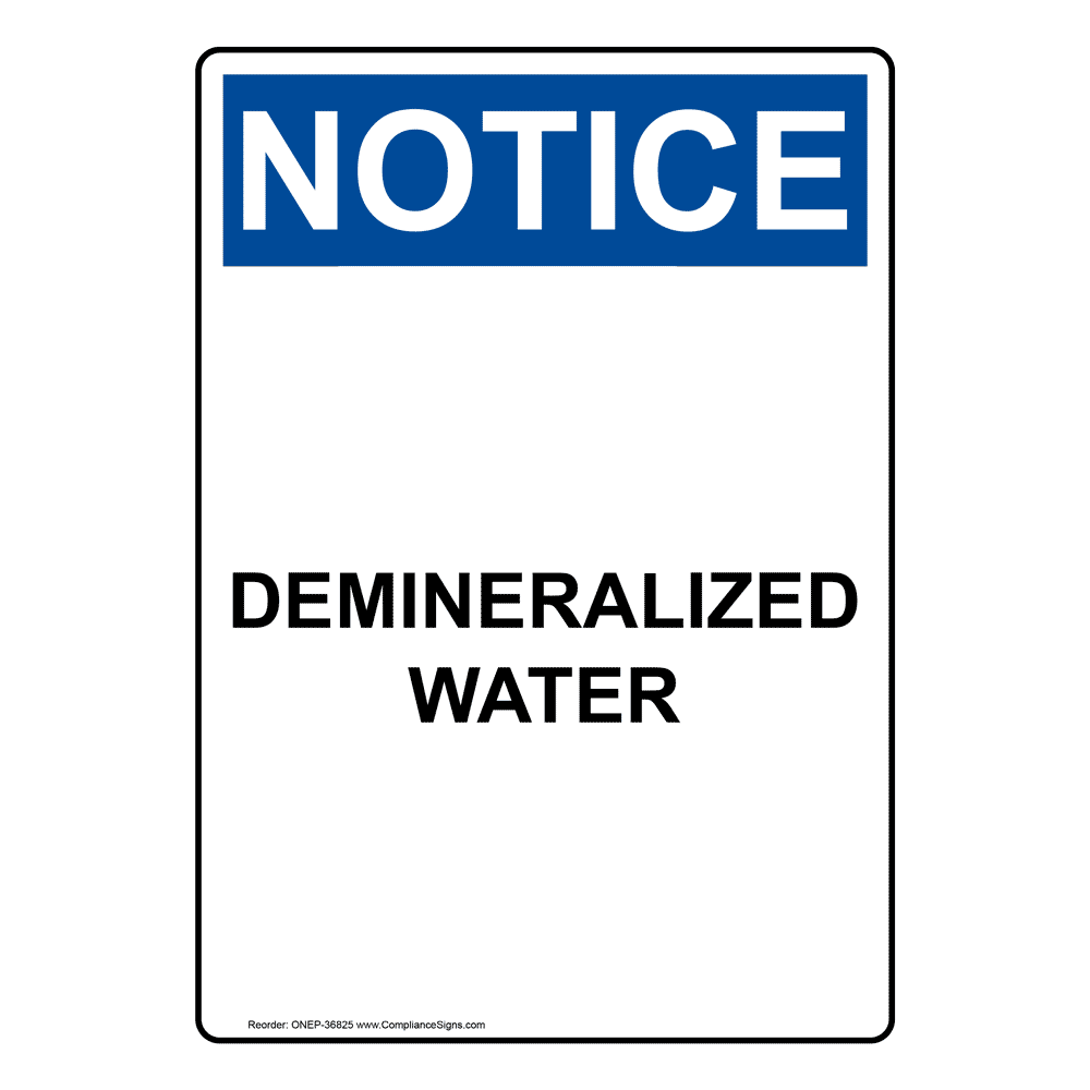 Portrait OSHA Water Line Sign ONEP-36800