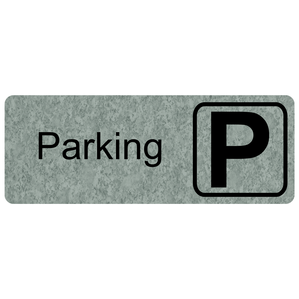 Parking Engraved Sign EGRE-505-SYM-BLKonPLMRBL Parking Control
