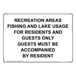 Parks/Recreation - Parks/Camping Signs and Labels