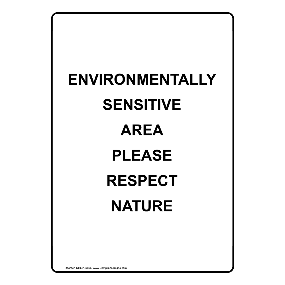 Portrait Environmentally Sensitive Area Please Sign NHEP-33739
