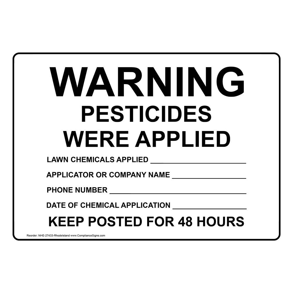 Public Notice Of Pesticide Application Sign NHE-27432-PA