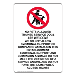 Accessibility - Service Animal Signs and Labels