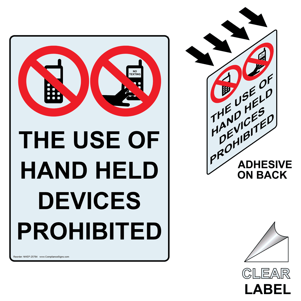 Portrait The Use Of Hand Clear Label With Symbol NHEP-25784