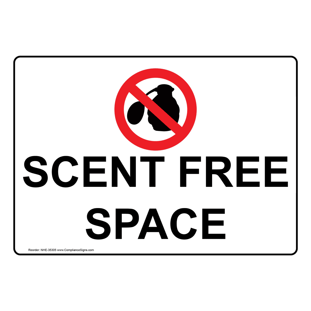 Scent Free Space Sign With Symbol NHE-35305