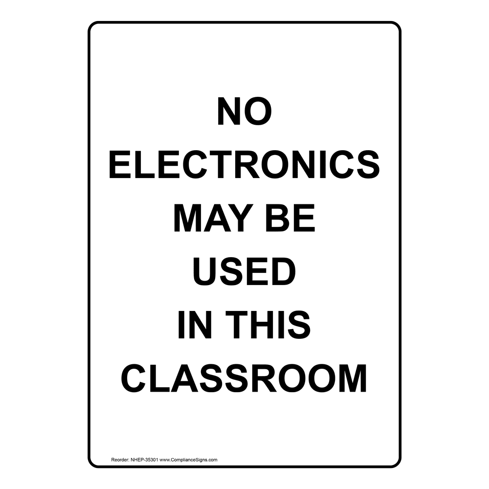 All Electronic Devices Are Prohibited In This Area Sign NHE-25199