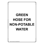 Environmental - Standard Potable/Non-Potable Water Signs and Labels