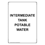 Environmental - Standard Potable/Non-Potable Water Signs and Labels