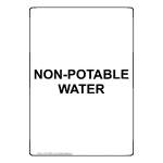 Environmental - Standard Potable/Non-Potable Water Signs and Labels