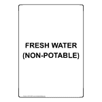 Environmental - Standard Potable/Non-Potable Water Signs and Labels