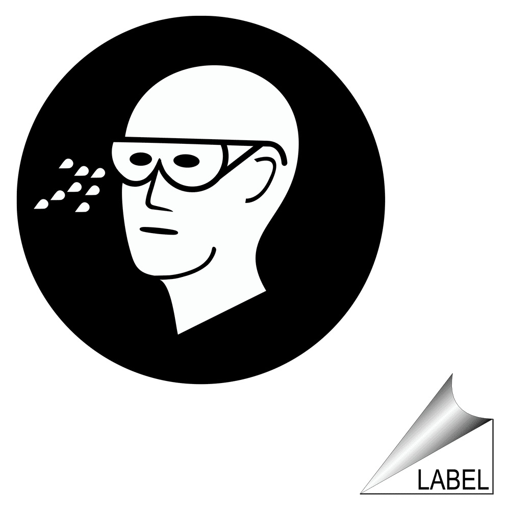 Eye Hazard Symbol Label LABEL-SYM-211-b PPE - Eye