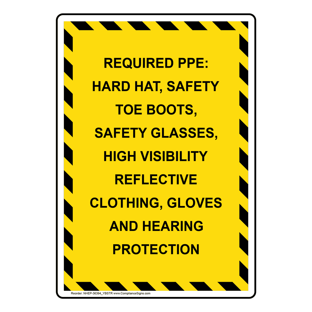 Wear Gloves Portrait Construction Building Signs