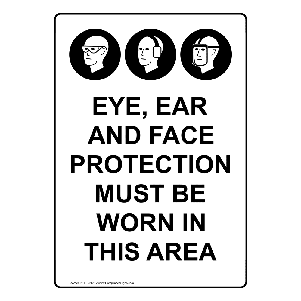 Mandatory Signs Mandatory Sign Portrait Eye Protection