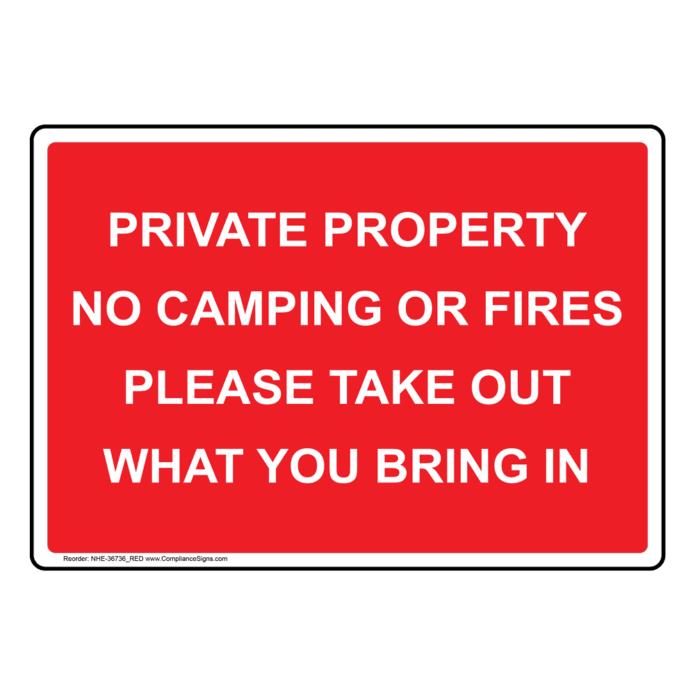 Private Property Residents And Guests Only Sign NHE-36743