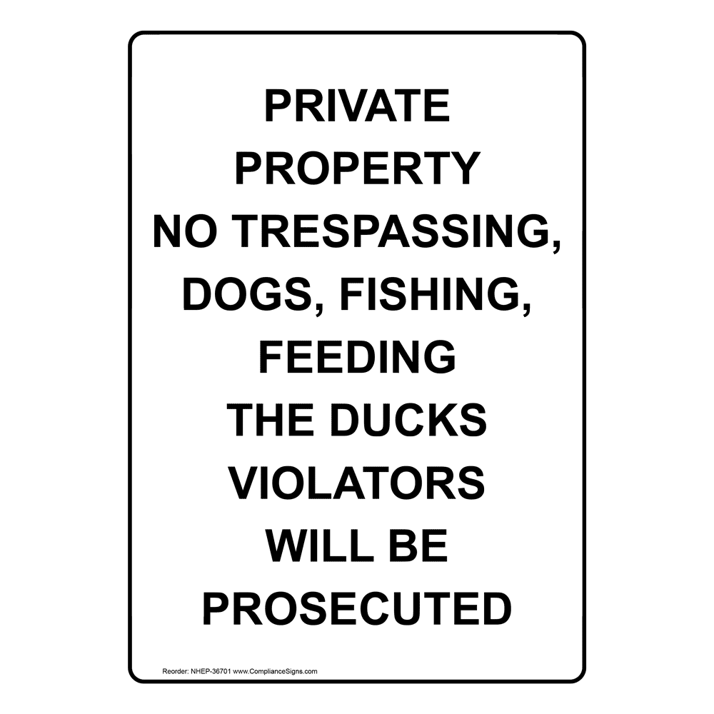Portrait Private Property No Trespassing, Dogs, Sign NHEP-36701