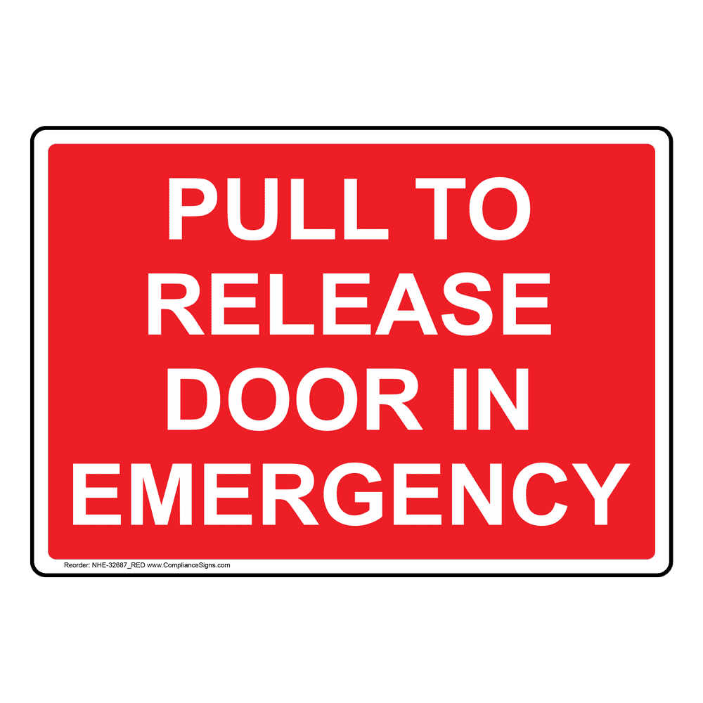 Attention Please Wait For Buzzer Then Push Door Open Sign NHE-32674