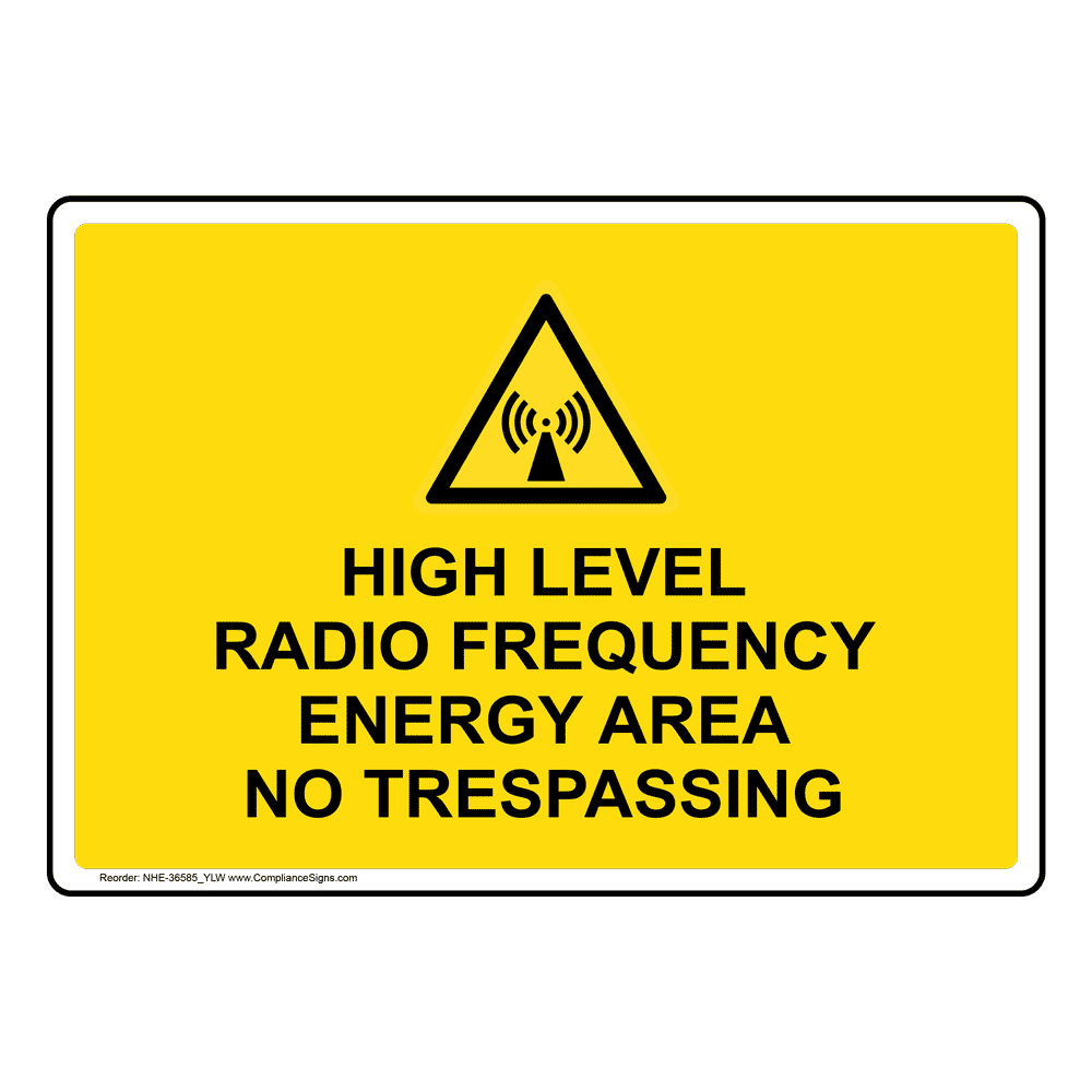 High Level Radio Frequency Sign With Symbol NHE-36585_YBSTR