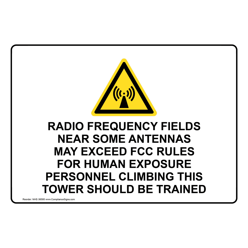 Radio Frequency Fields Near Some Sign With Symbol NHE-36595
