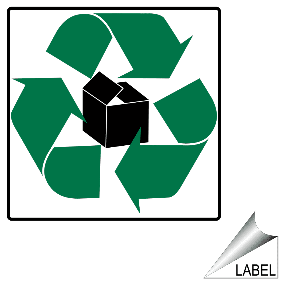 Cardboard Recycle Symbol Label LABEL SYM 353 Recyclable Items cardboard-recycle-symbol-label-label-sym-353-recyclable-items
