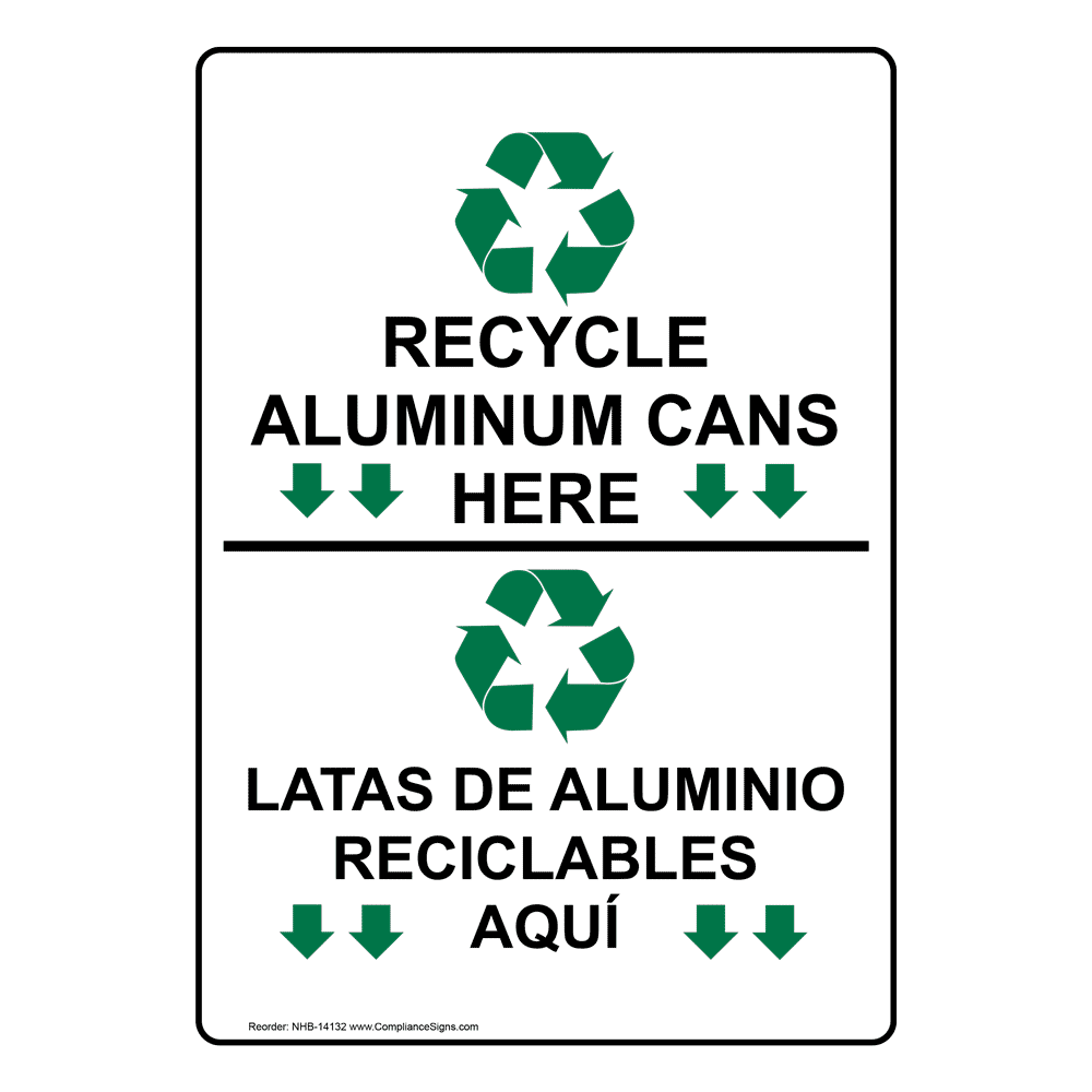 Aluminum Can Recycle Sign