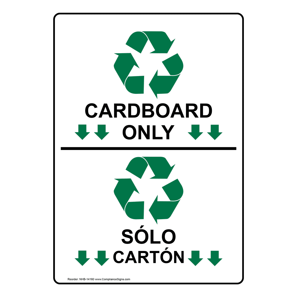 Cardboard Only Sign NHB 14160 Recycling Trash Conserve cardboard-only-sign-nhb-14160-recycling-trash-conserve