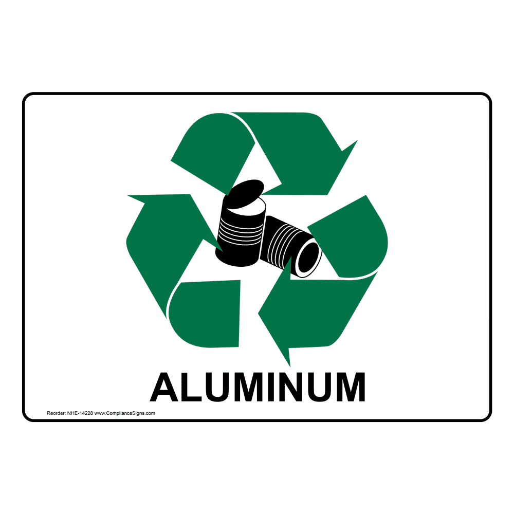 Aluminium Can Recycle Sign