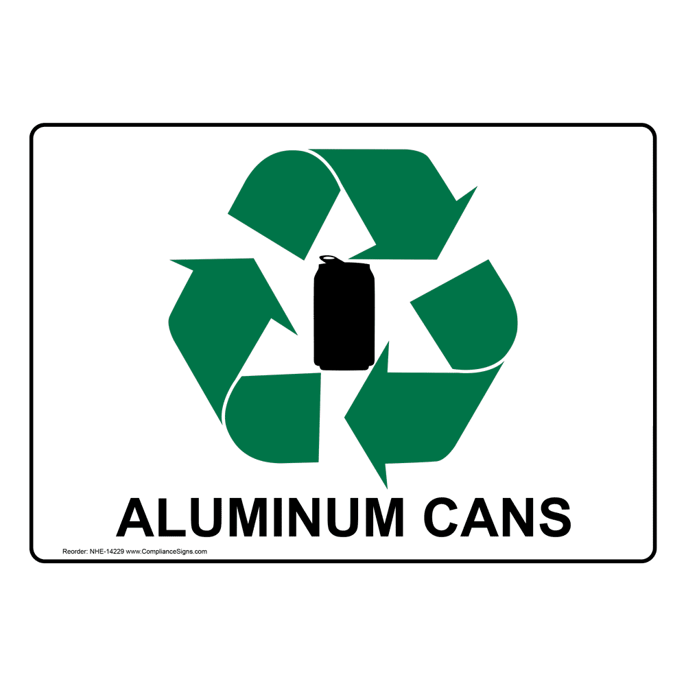 Aluminum Can Recycle Sign