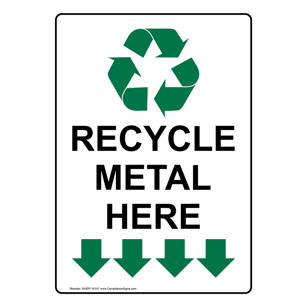 Aluminium Can Recycle Sign