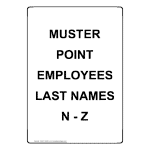 Fire/Emergency - Muster Point Signs and Labels