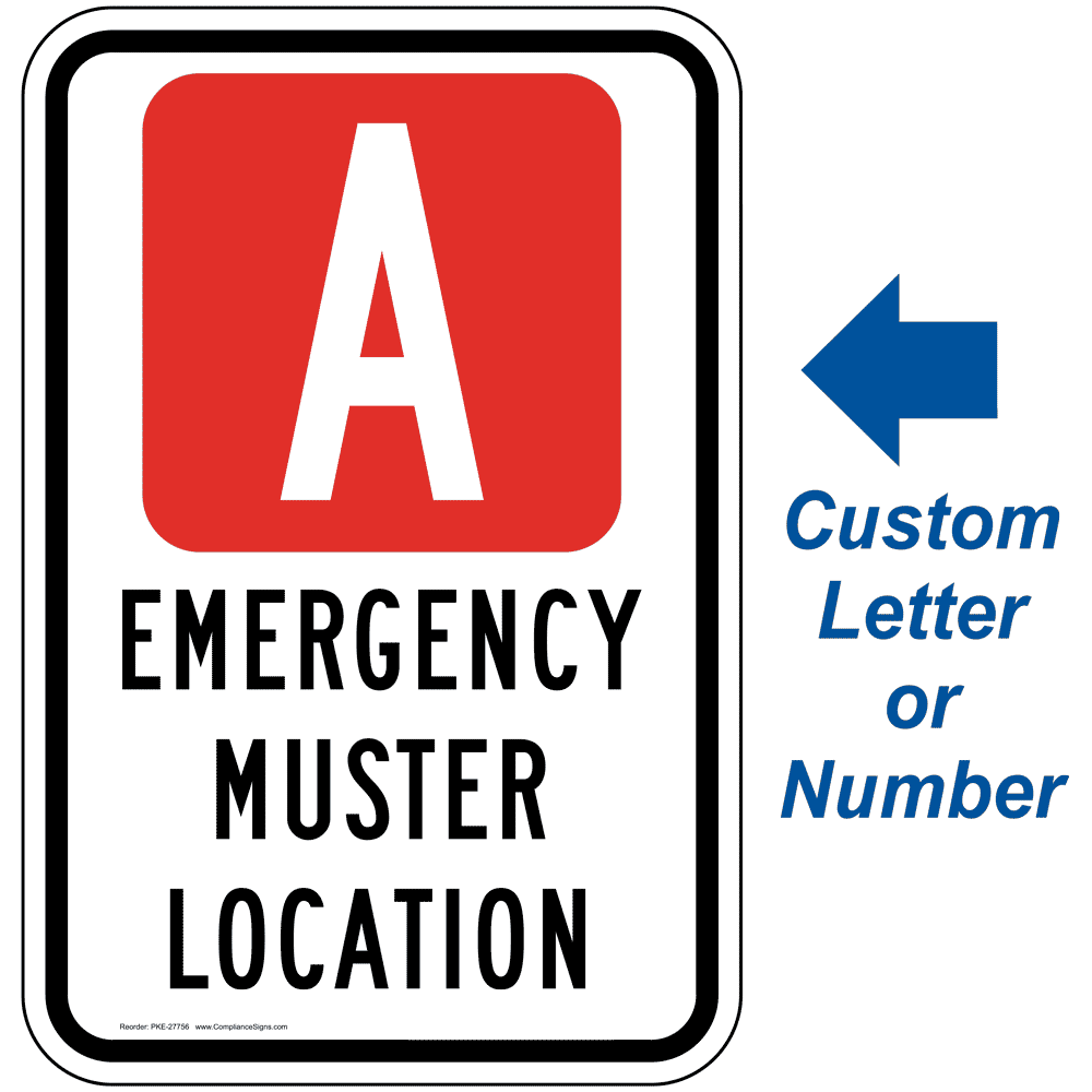 Emergency Muster Location Sign PKE-27756 Emergency Response