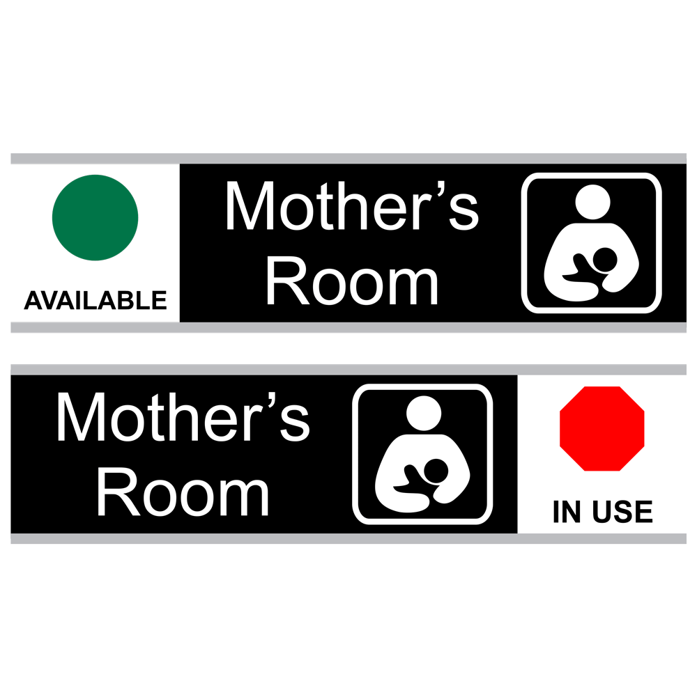 Mother's Room (Available/In Use) Sliding Engraved Sign EGRE-15952-SYM ...