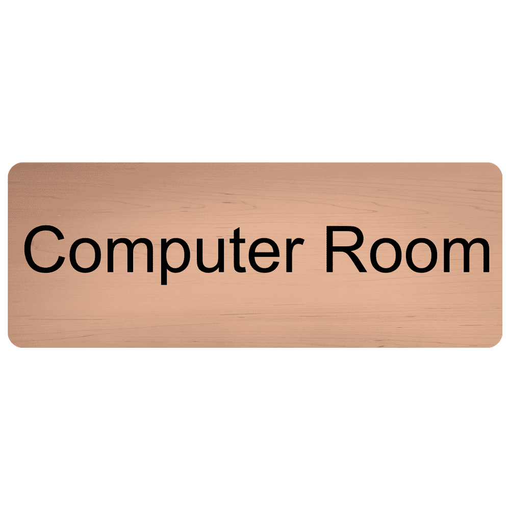 Computer Room Engraved Sign EGRE-280-BLKonCSHW Wayfinding Room Name