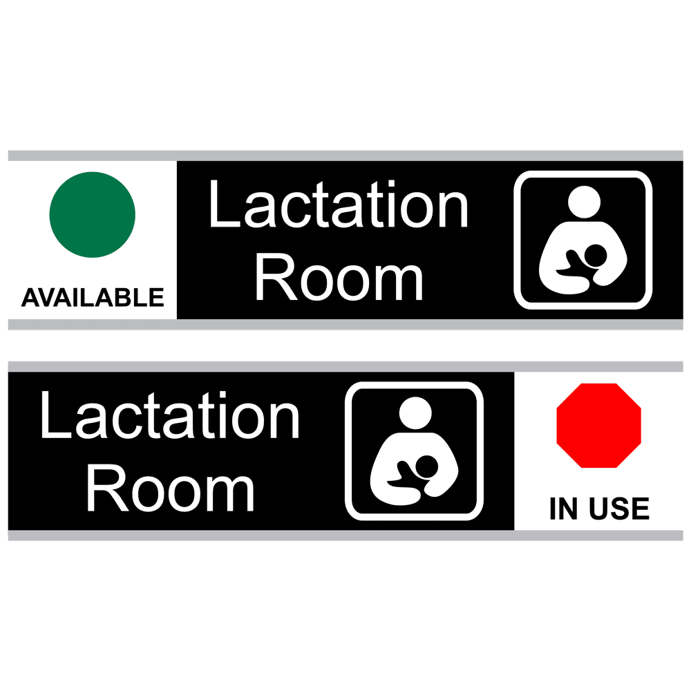 Black Lactation Room Sliding Engraved Sign With Symbol EGRE-37153-SYM ...