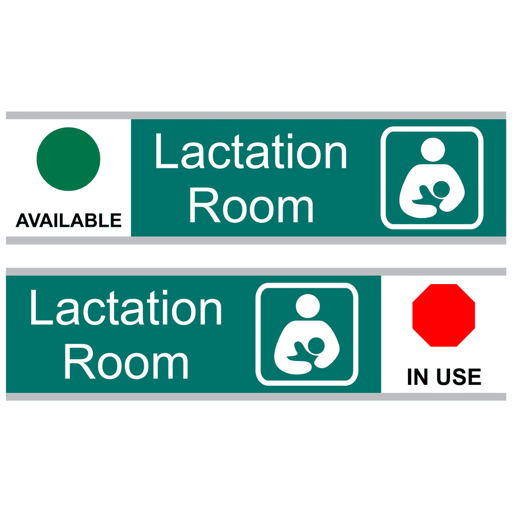 Green Lactation Room Sliding Engraved Sign With Symbol EGRE-37153-SYM ...