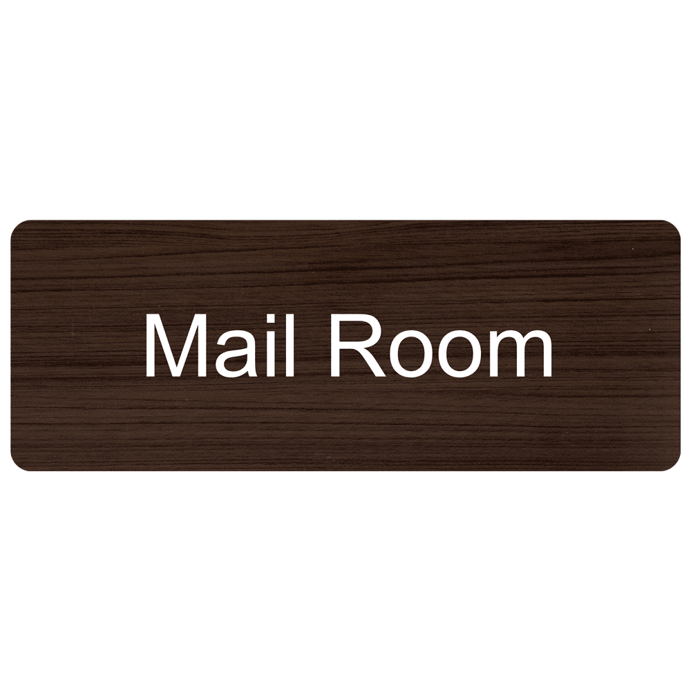 Mail Room Engraved Sign EGRE-415-WHTonKNA Wayfinding Room Name