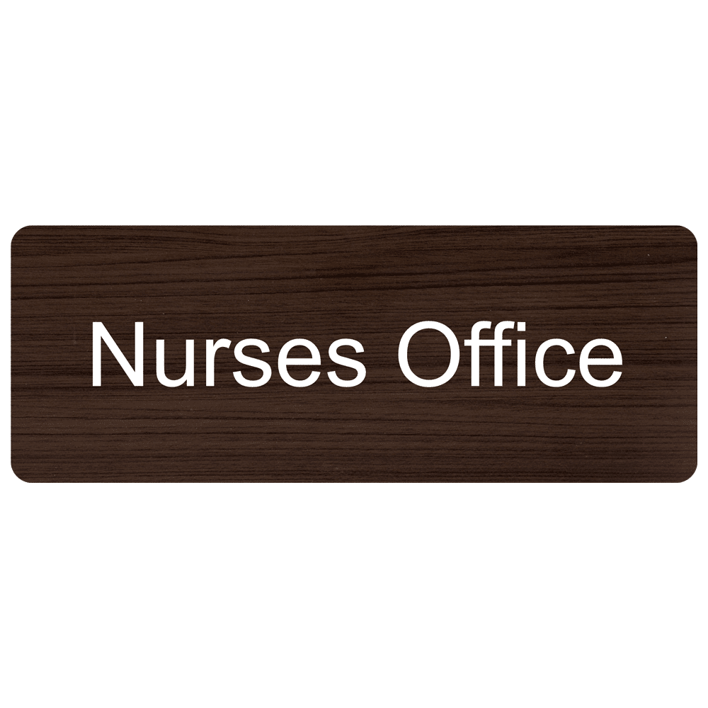Nurses Office Engraved Sign EGRE-483-WHTonKNA Wayfinding Room Name