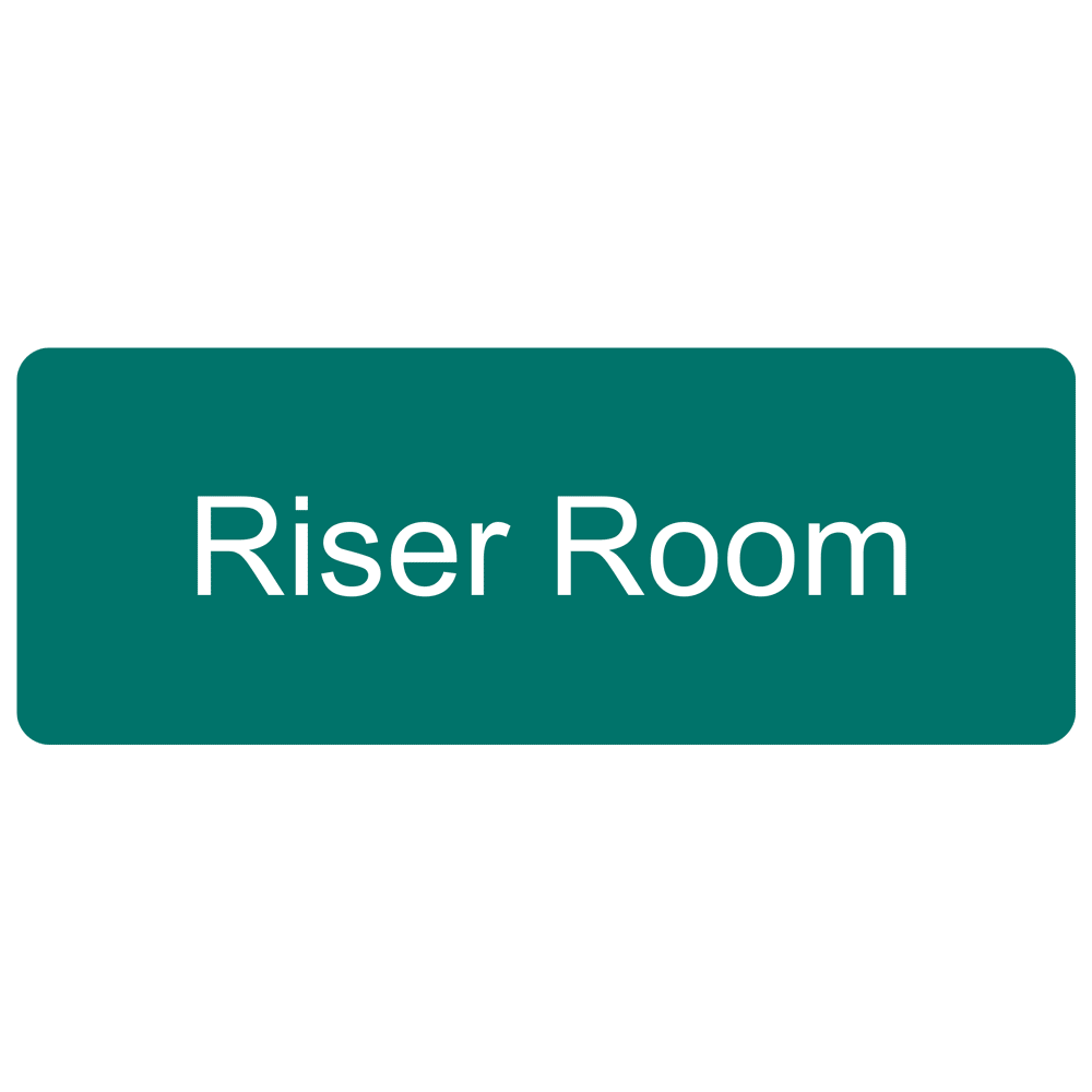 Riser Room White on Red Engraved Sign EGRE-551-WHTonRed Wayfinding